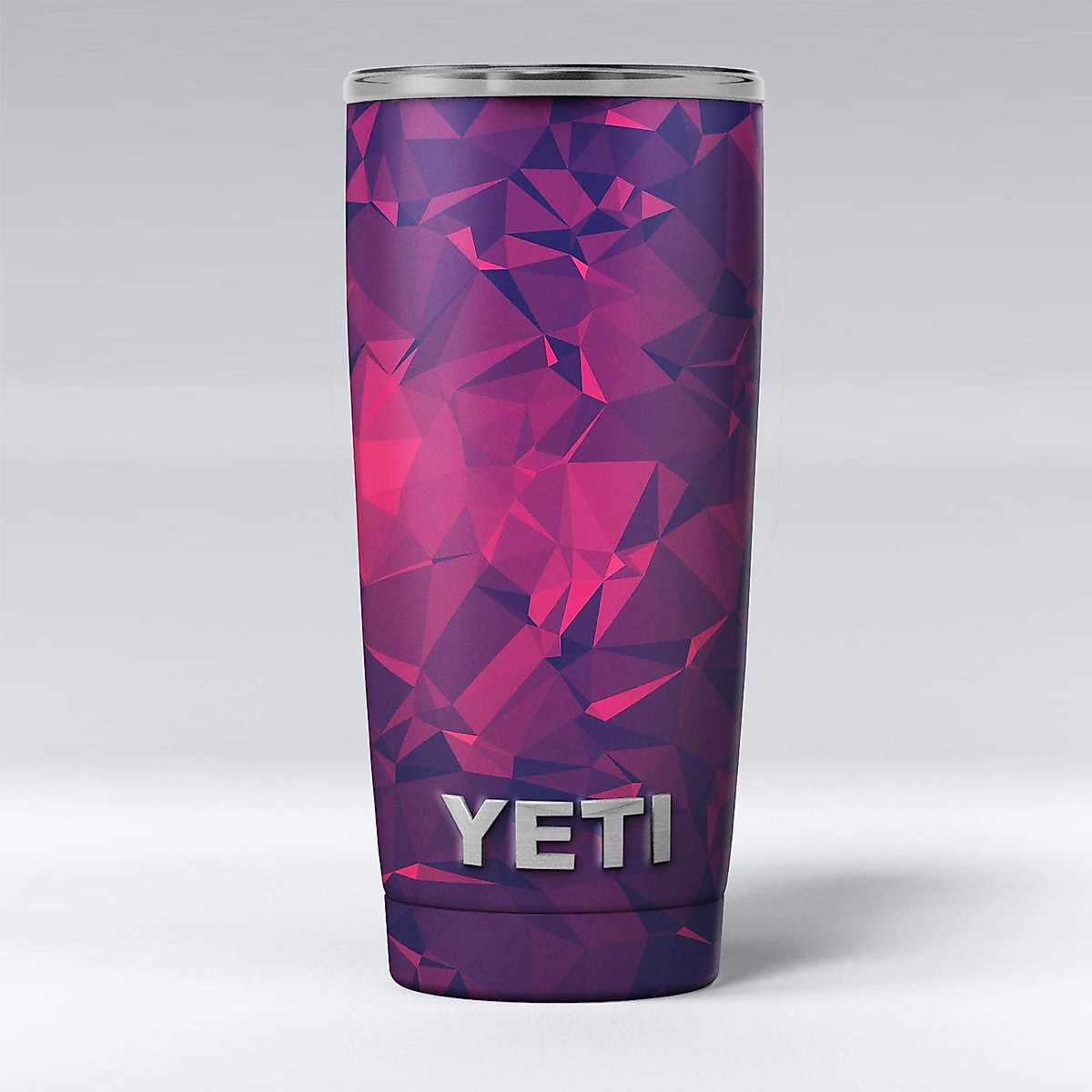 Design Skinz Vivid Fuchsia Geometric Triangles - Skin Decal Vinyl Wrap Kit Compatible with The Yeti Rambler Cooler Tumbler Cups