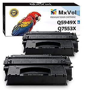 Mvtoner Compatible Toner Cartridge Replacement for HP 53X Q7553X 49X Q5949X Use for HP LaserJet M2727 P2014 P2015 1320 P2010 Printer (2-Pack, Black)