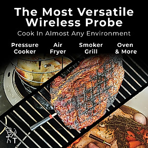 Tappecue AirProbe Deluxe Bundle - Smart WiFi and Wireless Meat Thermometer for Cooking, Internet Enabled Cloud Storage & Alarm, Works with Android & iOS Apps