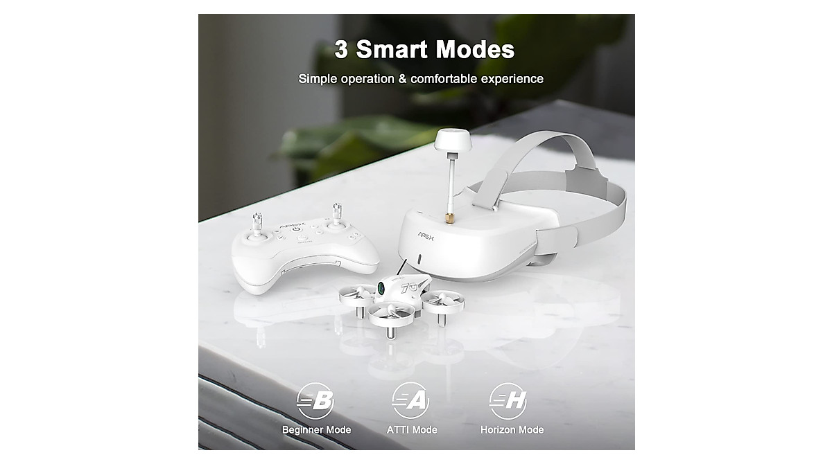 APEX VR70 FPV Drone Kit: Beginner VR Flight with Goggles