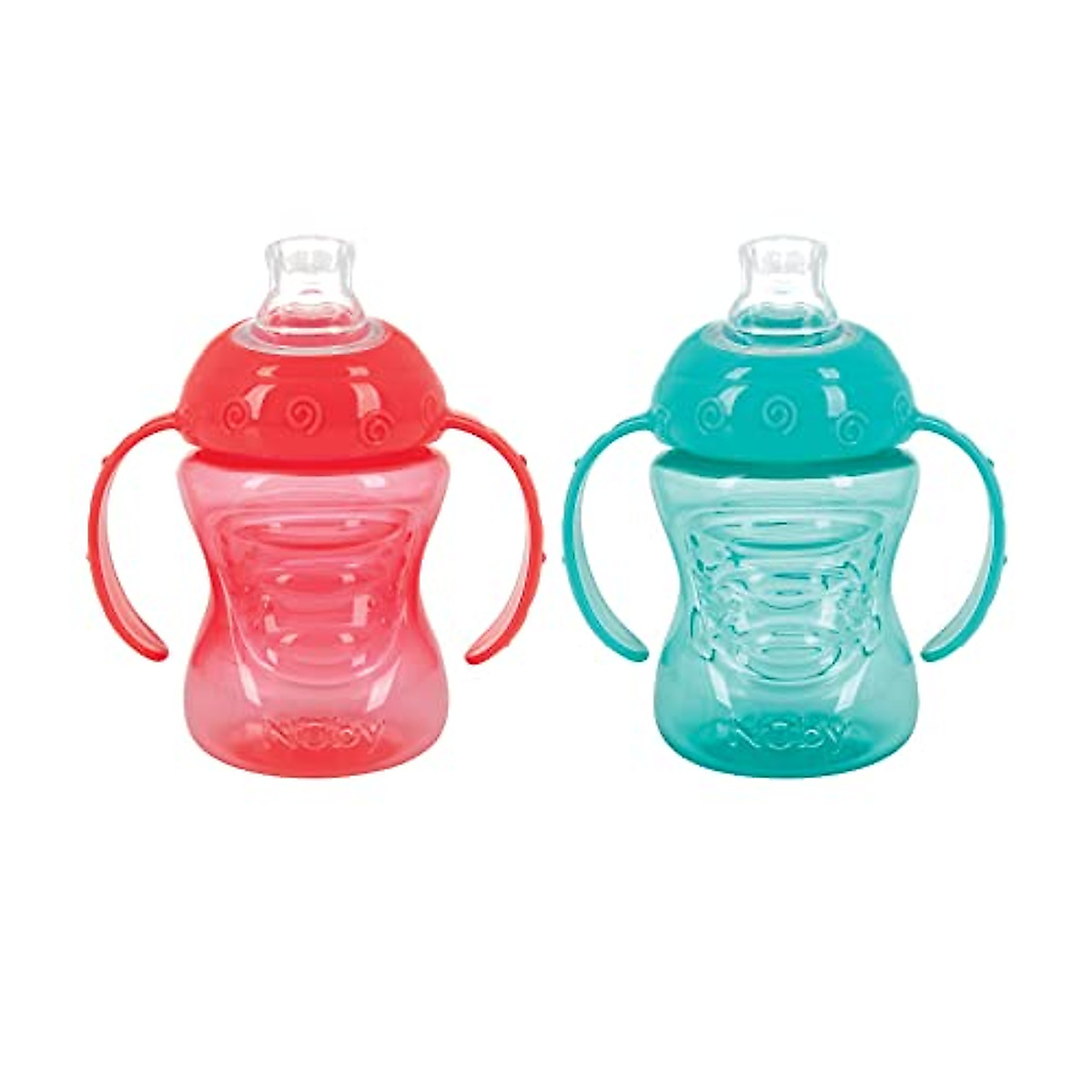 Nuby Two-Handle No-Spill Super Spout Grip N' Sip Cu (4 Count, CMV)
