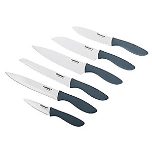 Cuisinart Ceramic Coated Knife Set, Blue/Grey (12 Piece)