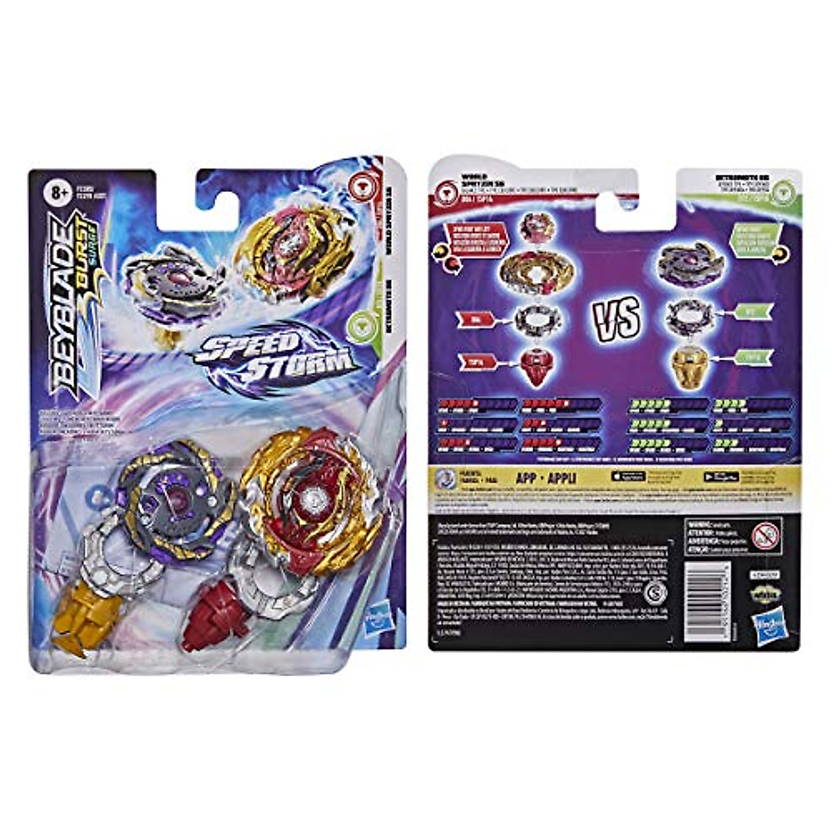 BEYBLADE Burst Surge Speedstorm World Spryzen S6 and Betromoth B6 Spinning Top Dual Pack - 2 Battling Game Top Toy for Kids Ages 8 and Up