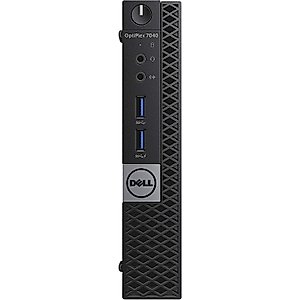 Dell Optiplex 7040 Micro Desktop Computer PC, Intel Quad Core i5, 16GB RAM, 1 TB SSD, Windows 10 Pro, 23.6 Periphio Monitor, New Periphio Webcam, Periphio Wireless Keyboard & Mouse (Renewed)