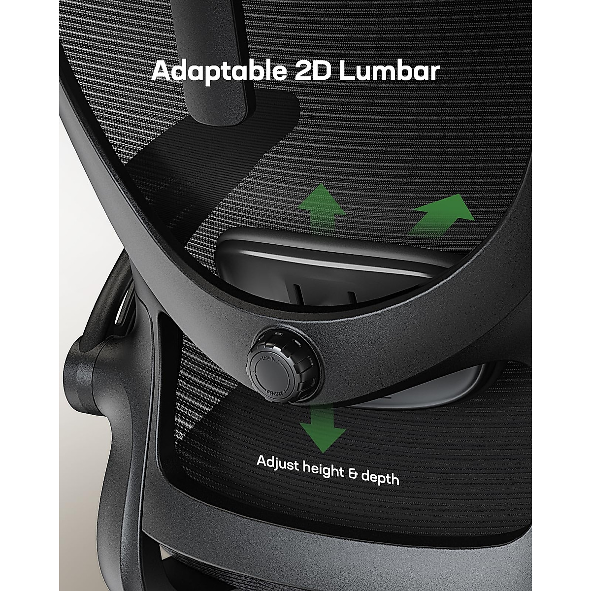 Marsail Ergonomic Office Chair: Office Computer Desk Chair with High Back Mesh and Adjustable Lumbar Support Rolling Work Swivel Task Chairs with Wheel 3D Armrests and Headrest