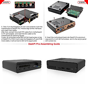 GeeekPi DeskPi Pro V2 2.5'' SATA HDD/SSD NAS Storage Kit for Raspberry Pi 4, Set-Top Box with ICE Tower Cooler & Power Supply for Raspberry Pi 4 Model B (NOT Include Raspberry Pi Board)