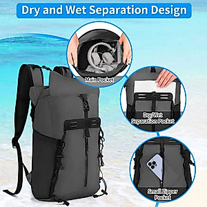 Atarni Waterproof Dry Bag Backpack - 20L/30L Floating Lightweight Bags With Zipper Dry Sack & Roll Top for Kayaking Swimming Boating Rafting Fishing Hiking Camping and Beach