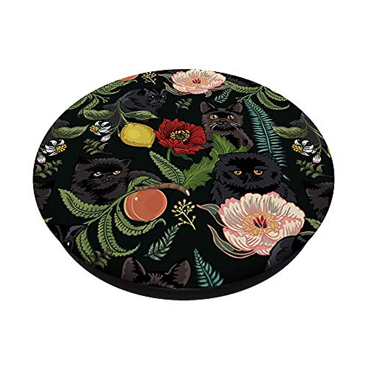 Botanical and Black Cats PopSockets PopGrip: Swappable Grip for Phones & Tablets