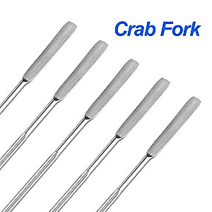 20 Pieces Stainless Steel Seafood Forks Picks- Silver