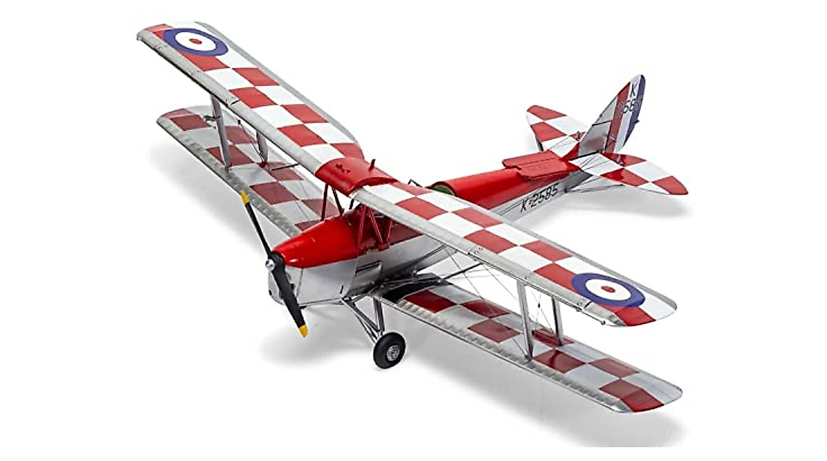 Airfix 1:48 De Havilland Tiger Moth Kit - Detailed WWII Biplane Model