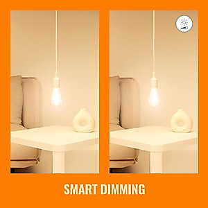 WiZ Connected 60W ST19 Tunable White Filament LED Smart Light Bulbs - Connects to Your Wi-Fi - E26 Smart Bulb - Control with Voice or App + Activate with Motion - Matter Compatible - 1 Pack