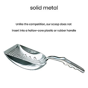 DuraScoop® Premium Multicat Cat Litter Scoop | Solid Metal | Litter Box Tray Pan Sifter