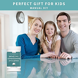 16 oz BTMS 50 Conditioning Emulsifier for Making Leave-in Conditioner, Premium BTMS 50 Conditioning Emulsifier Granules, Higher Activity than BTMS 25, Suitable for Making Lotions, Shampoos and More