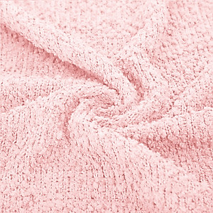GRACE KARIN Long Cardigan Sweater for Women Fuzzy Chunky Knit Pink Sweater Soft Fleece Popcorn Cardigan Light Pink L