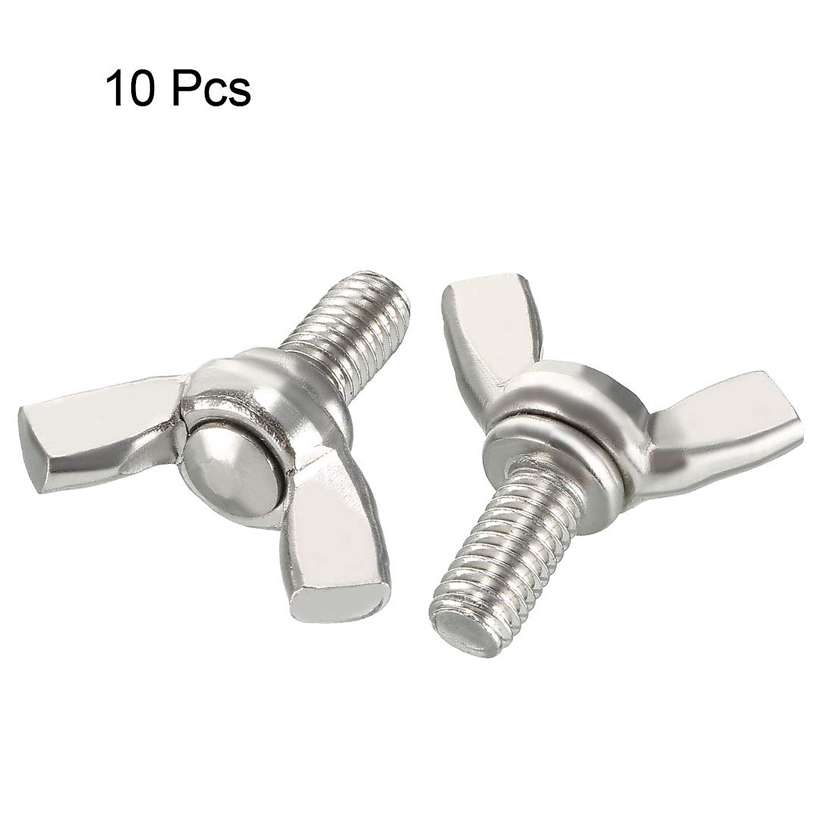 uxcell Wingbolt Butterfly Wing Thumb Hand Screws Bolts M6x12mm 1mm Pitch Carbon Steel 10pcs