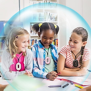 Wearable Air Purifier Necklace - Portable Personal Ionizer - Rechargeable Travel-Size Air Cleaner - Removes Dust Allergen Odor Viruses Bacteria - Use in Office Airplane Train Bus - For Kids and Family