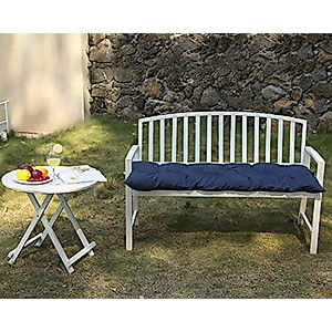 COSNUOSA Outdoor Bench Cushion Waterproof Outdoor Loveseat Cushions Swing Cushions Bench Cushions for Indoor Furniture Navy 60x20 Inches