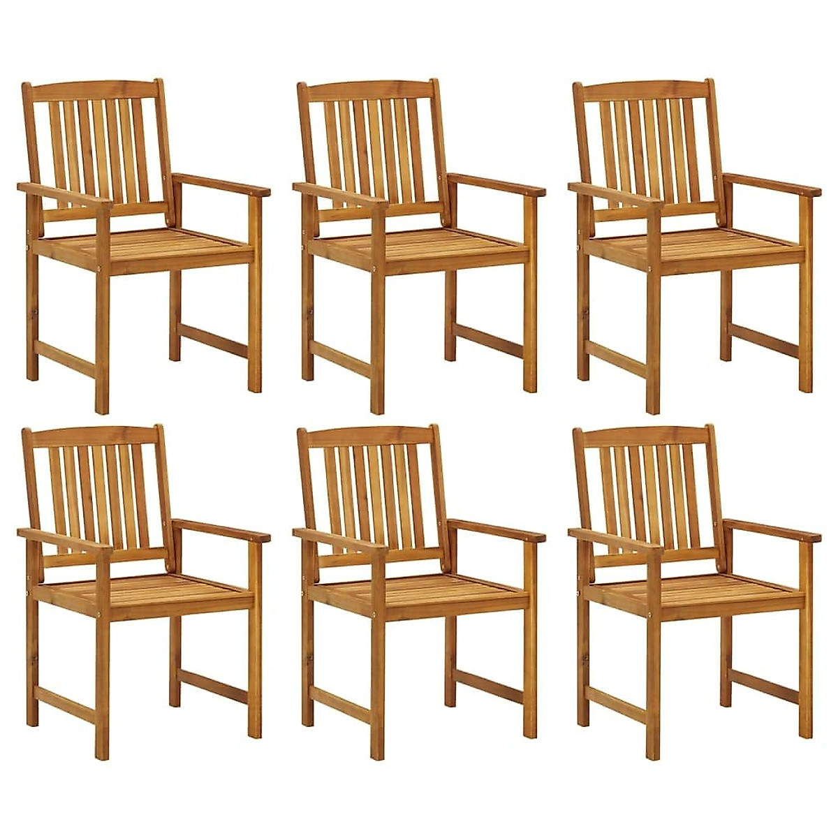 AJSEOYBS Patio Chairs with Cushions,Oversized Wooden Rocking Chair,All Weather Resistant Porch Rocker Suitable for Backyard, Porch, Balcony, Poolside 6 Pcs Solid Acacia Wood