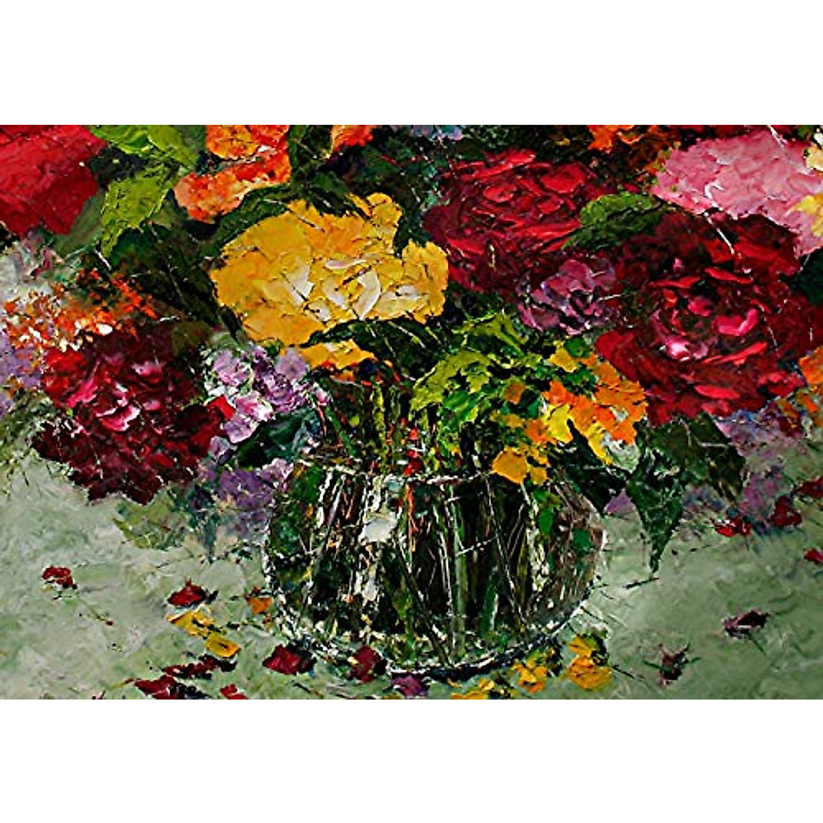 SOLD Abundance of Love, Still Life Rose Flowers By Internationally Renown Artist Andre Dluhos
