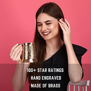 REPLICARTZ German Beer Mug Stein Hand Engraved Brass Antique Large Beer Stein Mug Men Tankard Wedding Pirates Medieval Gift Renaissance Moscow Mule - Capacity 500ml 16Oz