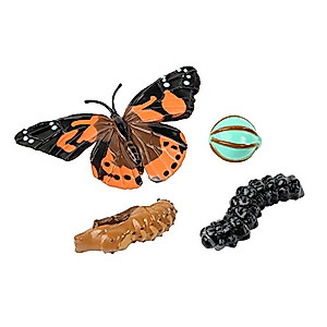 Two Cups of Caterpillars and Butterfly Figurines - Life Science & STEM Education - Butterfly Kit Refill - Painted Lady Butterflies - Butterfly Lifecycle Observation