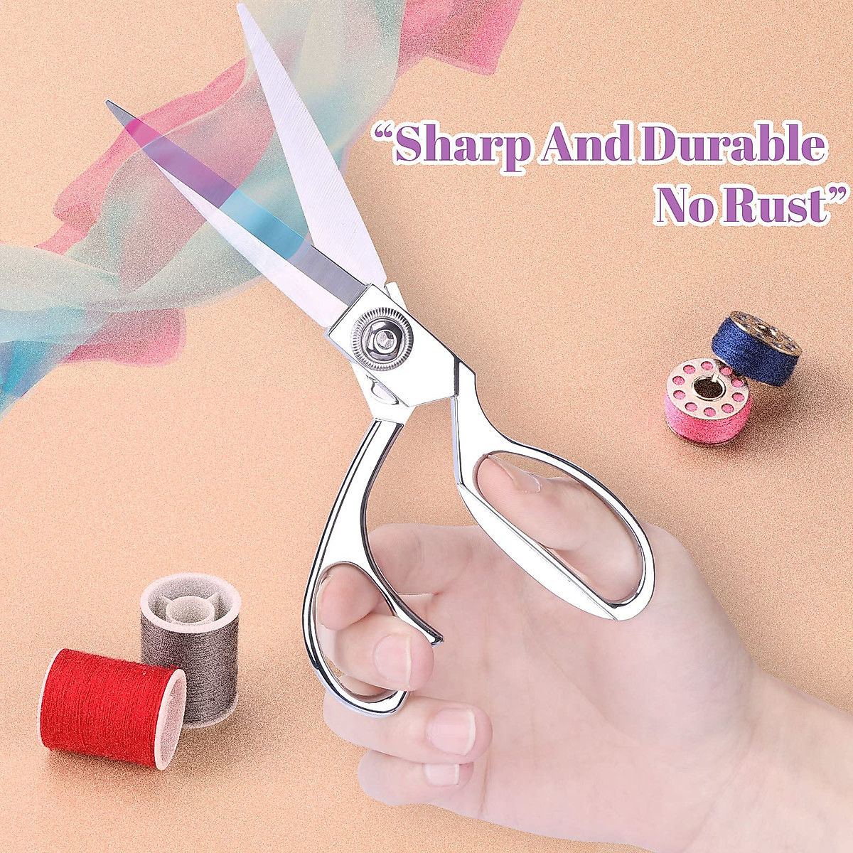 Handheld Sewing Machine, Hand held Sewing Device Heavy duty, Hand Sewing Machine Portable, Wooden Sewing Box with 153 Pcs Sewing Kit