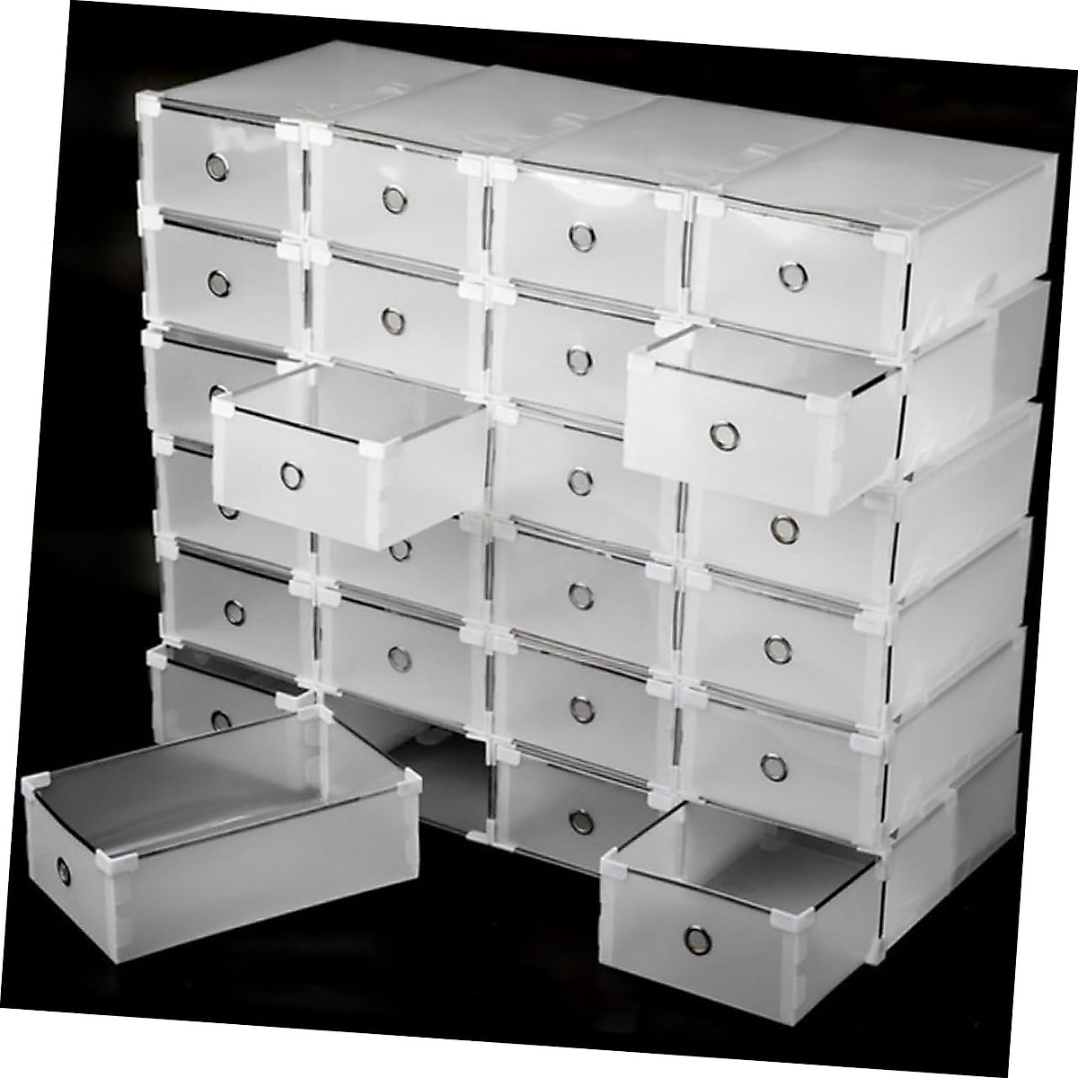 PACKOVE Shoes Organizer for Women 2 Pack Drawer Boxes for Women's Shoes Storage