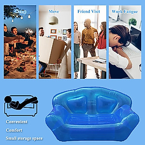 STARBRILLIANT Inflatable Transparent Double Sofa Chair Portable Camping Courtyard Sofa Inflatable Terrace Furniture