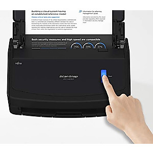Fujitsu ScanSnap iX1400 Simple One-touch Button Document Scanner for Mac or PC, Black