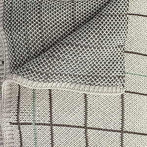 Cariloha Bamboo-Viscose Knit Throw Blanket - Lightweight Summer Throw Blanket for Home - Plaid Harbor Grey