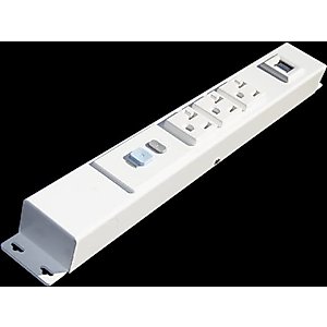12” 3 20A Outlets Hardwired Power Strip, ALCI, USB