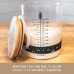 Sourdough Starter Kit | 50oz Wide Mouth Glass Jar | Sourdough Bread Baking Supplies| Sourdough Starter Jar | Sourdough Baking Kit | Sourdough Jar Wide Mouth | Sourdough Starter Jar Glass