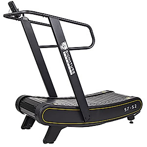 Signature Fitness SF-S2 Sprint Demon - Motorless Curved Sprint Treadmill with Adjustable Levels of Resistance - Drastically Increases Intensity of Running and Walking,Black