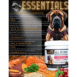 Barbarian Boerboels All in One Dog Multivitamin for Hip and Joint, Skin and Coat, 170 Count.