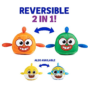 WowWee Baby Shark's Big Show! Reversible William Plush Flips Into Captain Kelp – Stuffed Animal Fish – Cute Plushies for Kids