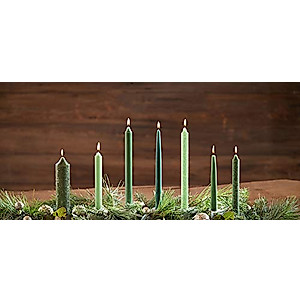 Root Candles 59772 Unscented Timberline Collenette 7-Inch Dinner Candles, 4-Count, Dark Olive