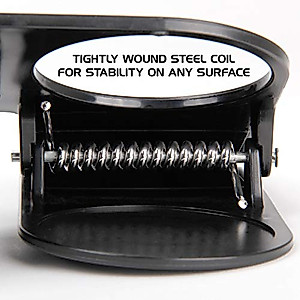 ENHANCE Clip On Desk Cup Holder - Desktop Organizer Clamp, Water Bottle Holder, Remote Holder - Home Office Desk Accessories - Drink & Food Storage with Metal Spring - Holds Phones, Office Supplies