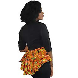 African Kente Print Fabric (6 Yards) Kente African Print Ankara Fabric for Head Wraps, Choir Stoles, African Dance Uniforms for Men Women Kids, Home Decor, Craft Project, Clothes, Kente mask face cover