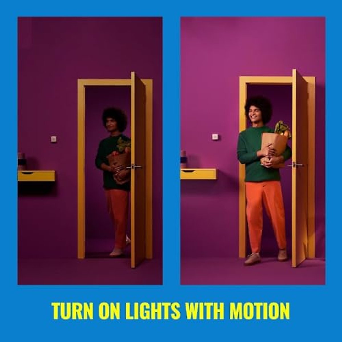 WiZ Indoor Motion Sensor - Connects to Your Wi-Fi- Works with WiZ Connected Products - Smart Motion Sensor - Batteries Included - White - 1 Pack