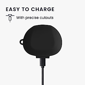 kwmobile Silicone Case Compatible with Edifier NeoBuds Pro - Case Protective Cover for Headphones - Black