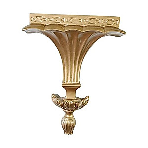 Gralara Wall Mounted Floating Shelves, Flower Pot Stand, Wall Organizer Shelf for Living Room Decoration, Aureate