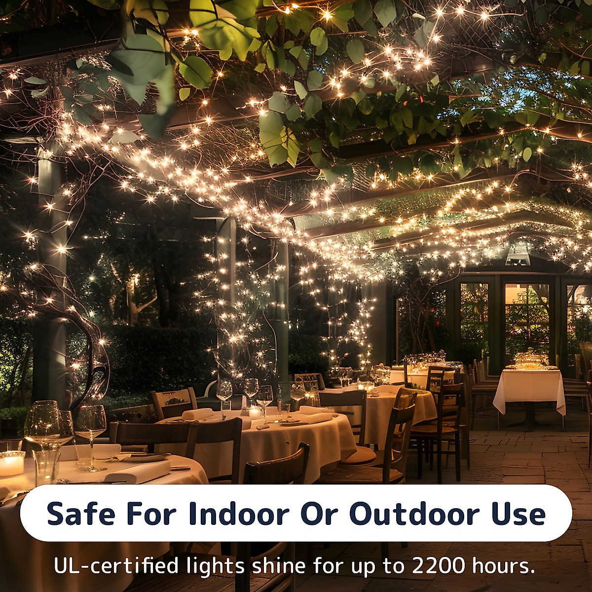 PREXTEX 200-Count Clear Christmas Lights with Green Wire - 40 ft Warm White Mardi Gras Lights for Indoor and Outdoor Use - Holiday Fairy Lights for Christmas Trees, Patios, and More