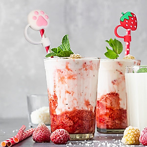 10Pcs Straw Tips Cover Straw Covers Cap for Reusable Straws Cloud Shape Straw Protector for 6-8 mm Cute Straws Plugs (Not include Straw)