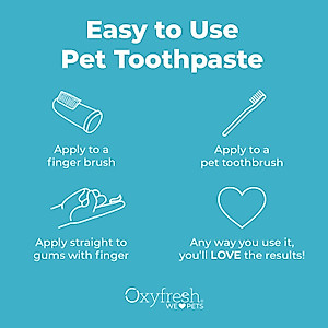 Oxyfresh Premium Dog Toothpaste and Toothbrush – Best Dog Teeth Cleaning & Dog Plaque and Tartar Fighter – Safe for Cat Toothpaste Too – Vet Formulated (4oz Pet Toothpaste + Large Finger Brush)