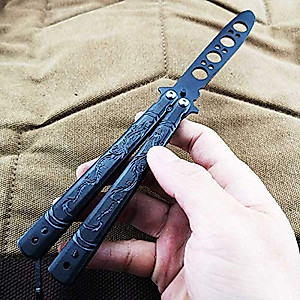 OEEK Survival Training Tool, Camp Stainless Steel Trainer,Beginner for CS GO, Children, Safety (Black)