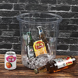 Begale 4-Pack 2.6 Gallon Acrylic Clear Round Wastebasket Trash Can, Plastic Round Garbage Container Bin for Bathroom, Bedroom, Kitchen, Office