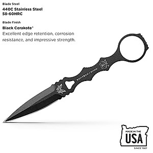 Benchmade - SOCP 176 Tactical Dagger 176BK with Black 440C Handle (176BK)