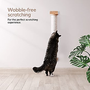 Furmia Cat Wall Scratcher, Cat Wall Furniture For Indoor Cats, Wall Mounted Cat Scratching Post, Modern Cat Scratcher, Cat Scratcher Wall Cat Tree, Cat Wall Scratching Post, Holds Up To 40lbs (2-Tier)
