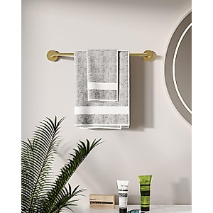 Fixsen 18-inch Gold Single Towel Bar Towel Rack Hand Towel Holder Stainless Steel and Zinc Alloy 1pc for Kitchen and Bathroom Wall Mount Heavy Duty Storage