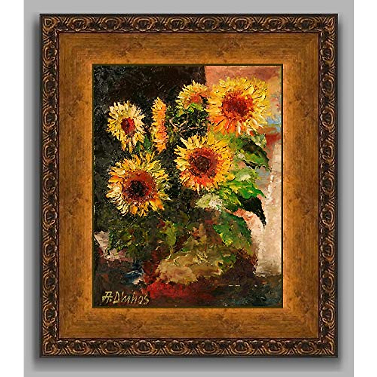 SOLD Let the Sun Shine, Sunflowers By Internationally Renown Painter Andre Dluhos